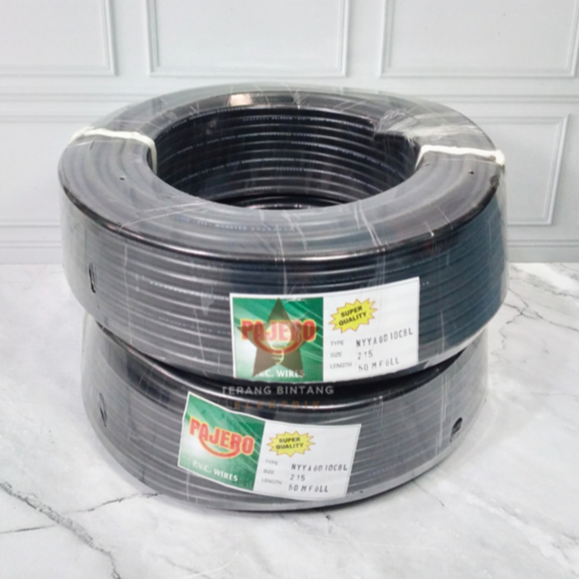 Jual Kabel listrik serabut 2 x 1.5 per roll 50 meter - Hitam dan Putih | Shopee Indonesia