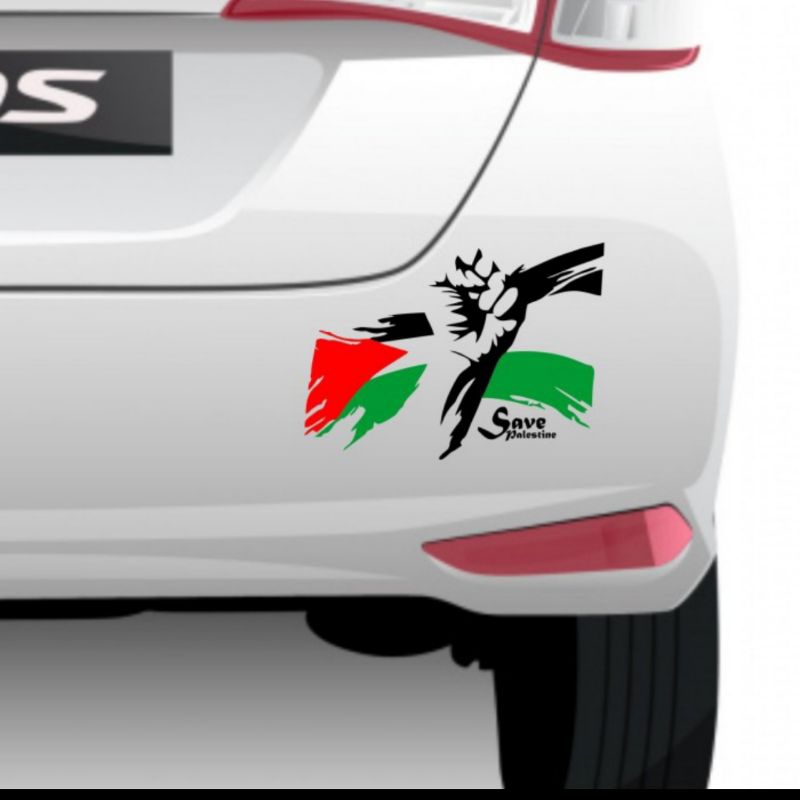 Jual STICKER SAVE PALESTINE VARIASI BUMPER MOBIL STIKER CUTTING FREE ...