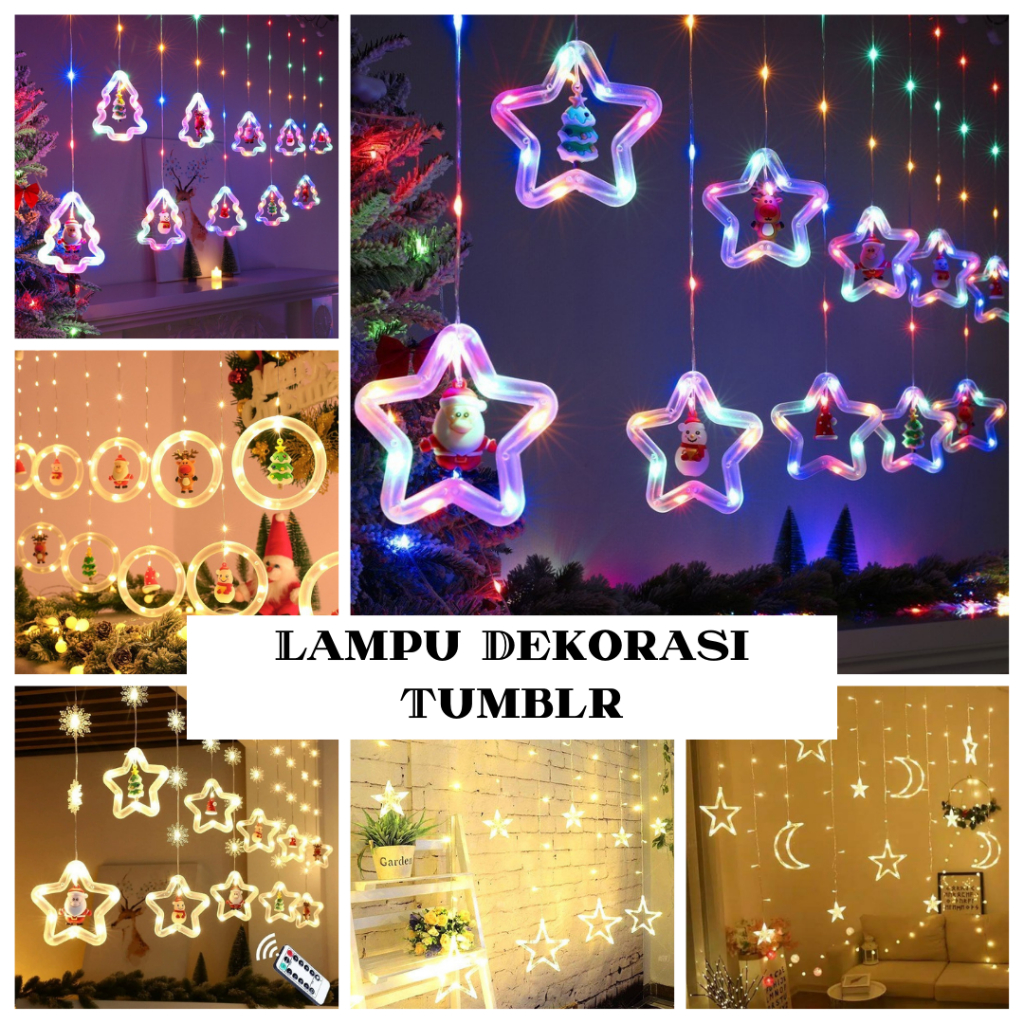 Jual Lampu Hias Natal BINTANG BESAR Lampu Dekorasi Tumblr 2,5m Star LED ...