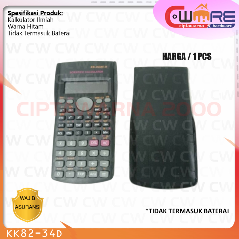Jual Kalkulator Calculator sekolah scientific ilmiah hitam KK-82MS-D ...