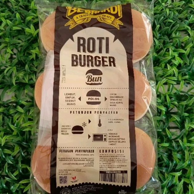 Jual Bernardi Roti Burger POLOS Besar - isi 6 pcs | Shopee Indonesia
