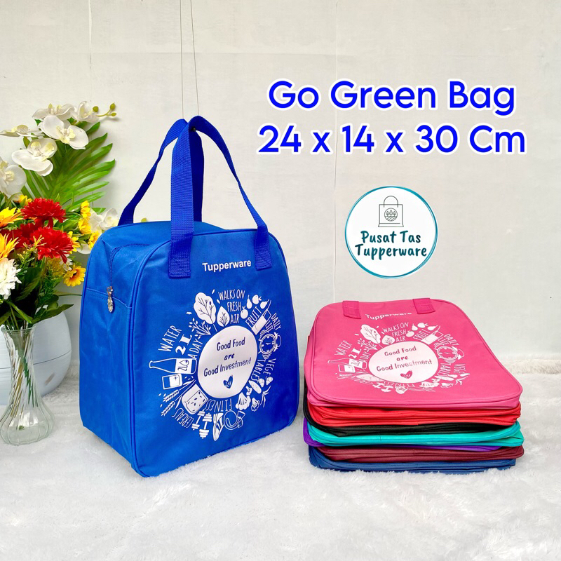 Jual Tas Go Green Tupperware/Go Green Lunch Bag Tupperware (Zipper ...