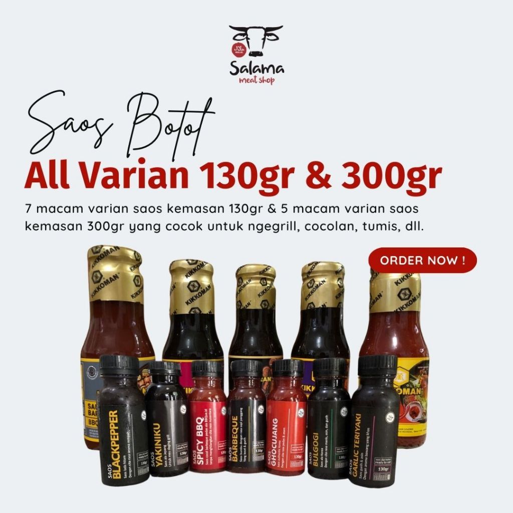 Jual Saos All Varian 130gr & 300gr (BBQ, Blackpepper, Bulgogi, Garlic ...