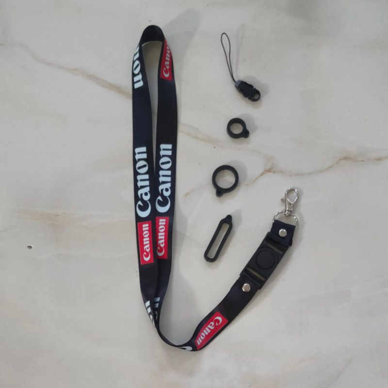 Jual TALI LANYARD CANON CAMERA / LANYARD HITAM Premium lanyard ...