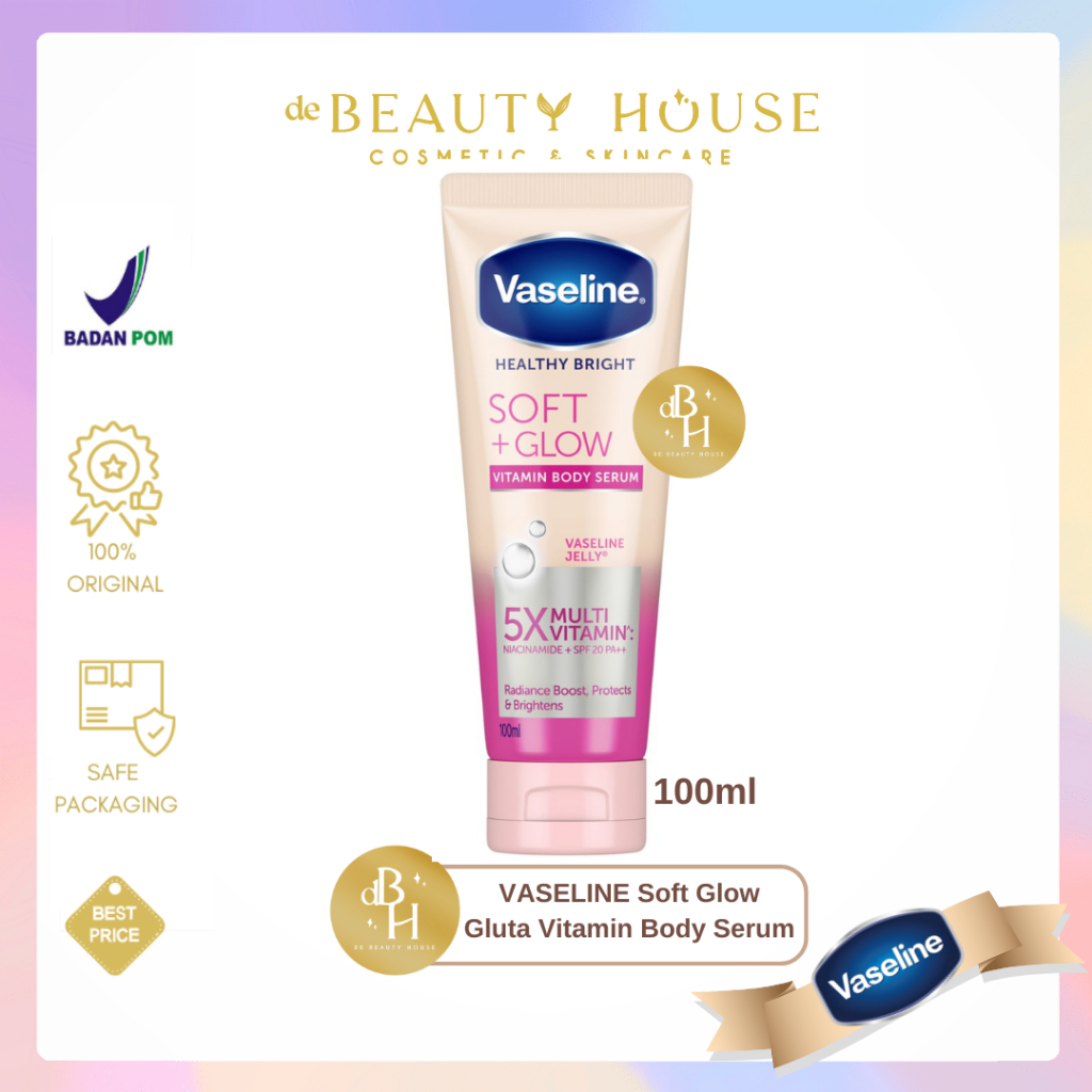 Jual VASELINE Soft Glow Gluta Vitamin SPF 20PA++ Body Serum 100ml ...
