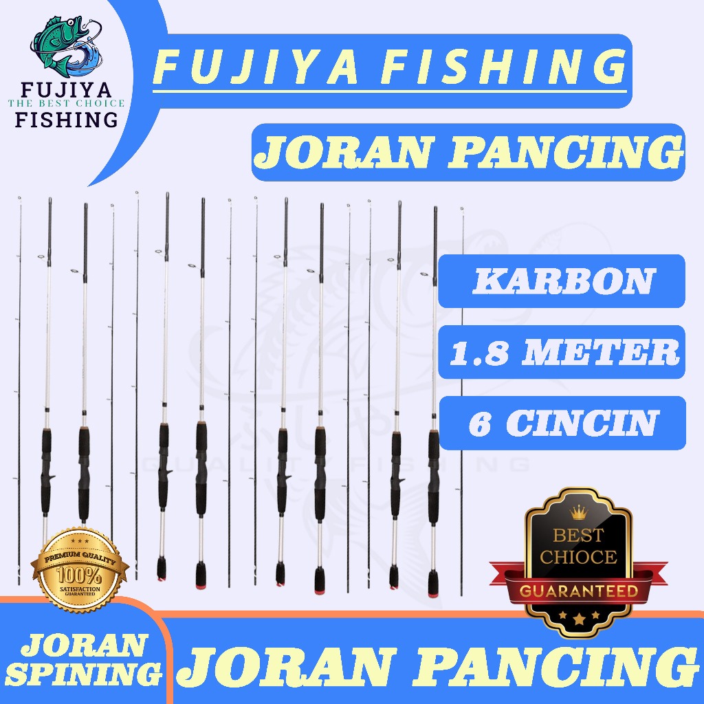 Jual Fujiya Joran Pancing Spinning / Casting Panjang 1.8M lentur 1-ICTK ...