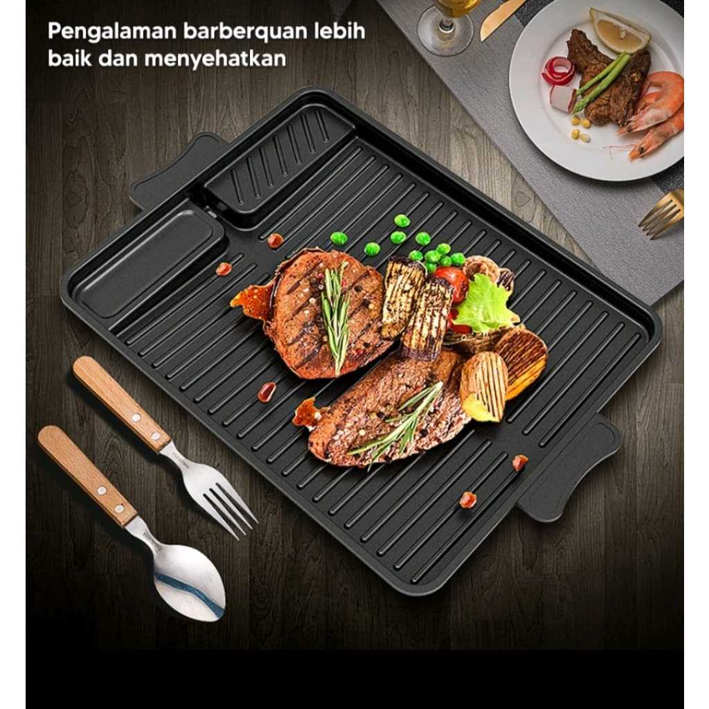 Jual GRILLPAN / PANGGANGAN DAGING UKURAN 25x35cm | Shopee Indonesia
