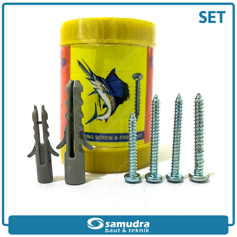 Jual SMD Set 50 pcs Sekrup Tapping PH 6 8 + Angkur Tembok S6 S8 Baut ...