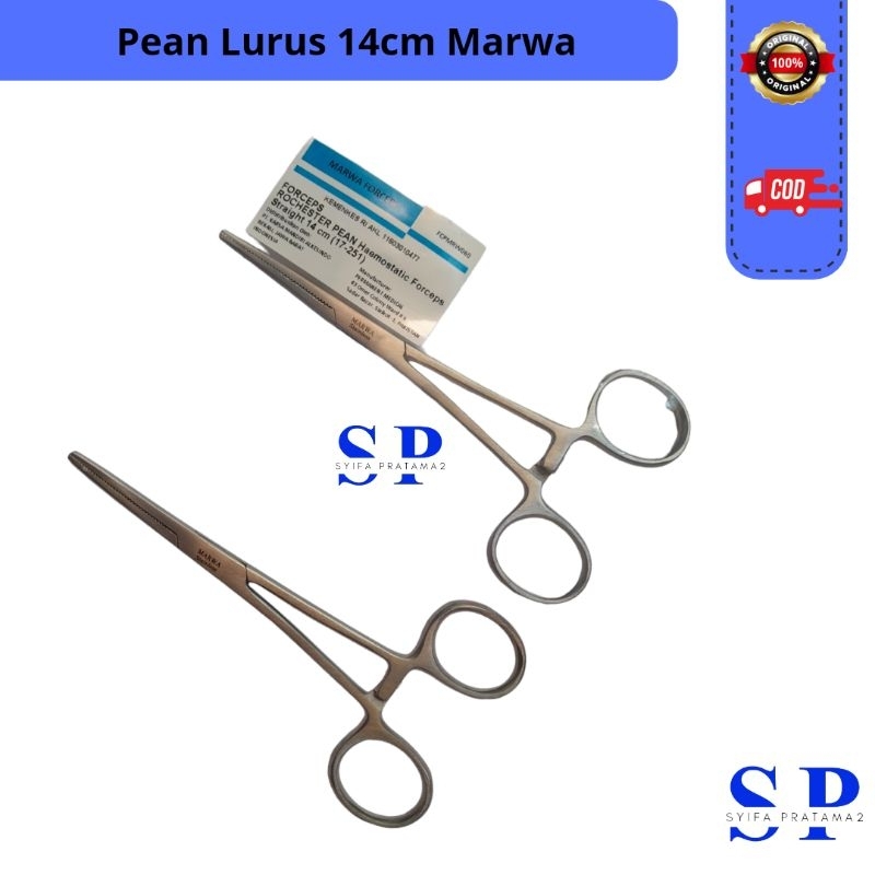 Jual Alat Medis Pean Forceps Klem Pean Lurus Bengkok 14cm Haemostatic ...