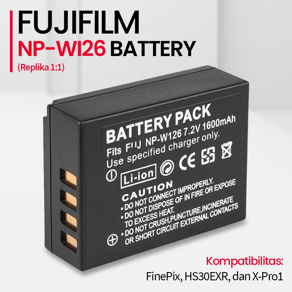 Jual Baterai Battery Kamera Fujifilm NP-W126 , Sony NP-FW50 , Canon ...