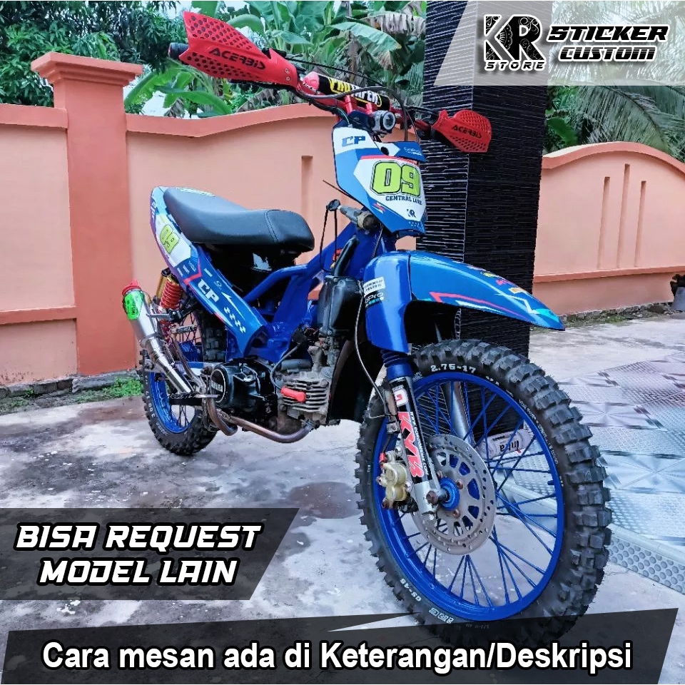Jual Stiker Decal Motor RBT sticker motor bebek trail Custom Desain ...