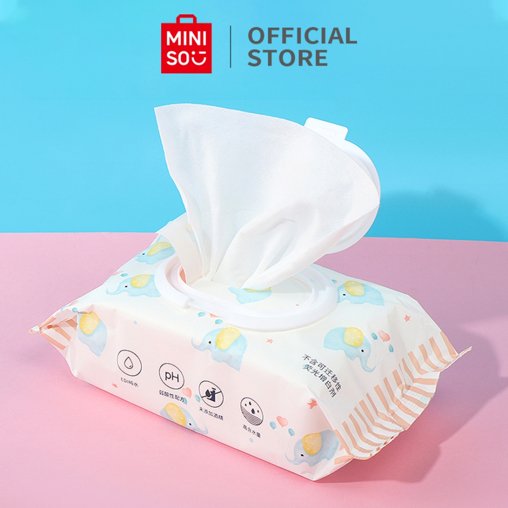 Jual MINISO Tisu Basah Air Murni Tebal Liburan Bayi Tisu Basah Khusus ...
