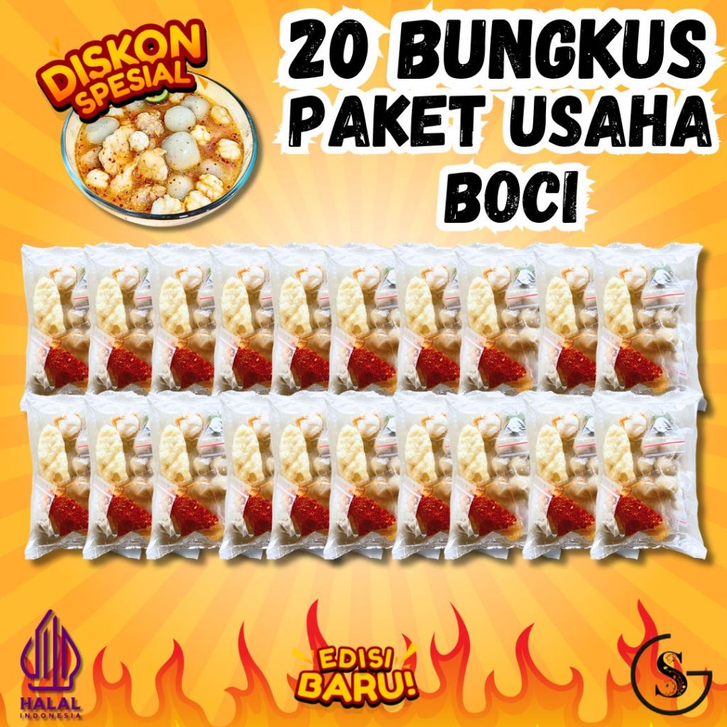 Jual PAKET 20 BUNGKUS BASO ACI PAKET USAHA KEMASAN BARU Lebih tahan ...
