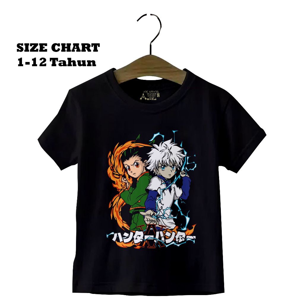 Jual Baju Kaos Anak Anime Hunter x hunter Killua Zoldyck dan Gon untuk ...