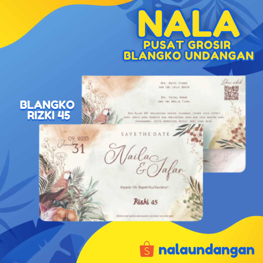 Jual Blangko Undangan Rizki 45 | Pusat Grosir Blangko | NalaUndangan ...
