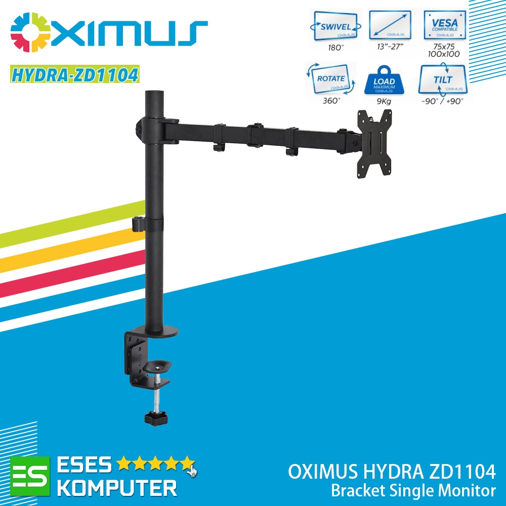 Jual Bracket Monitor OXIMUS HYDRA ZD1104 Single Monitor LCD LED Jepit ...