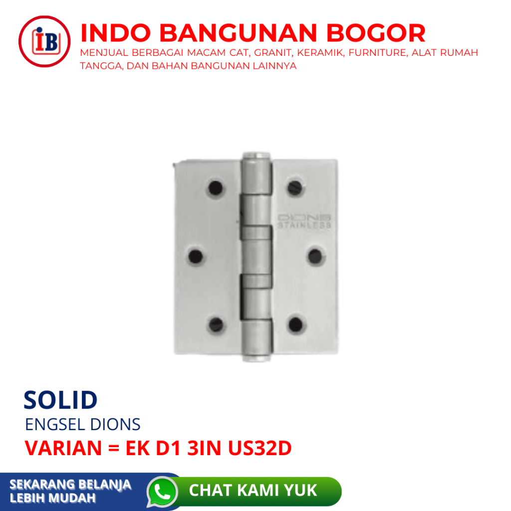 Jual SOLID ENGSEL EK D1 3"(2 BALL BEARING) US32D | Shopee Indonesia