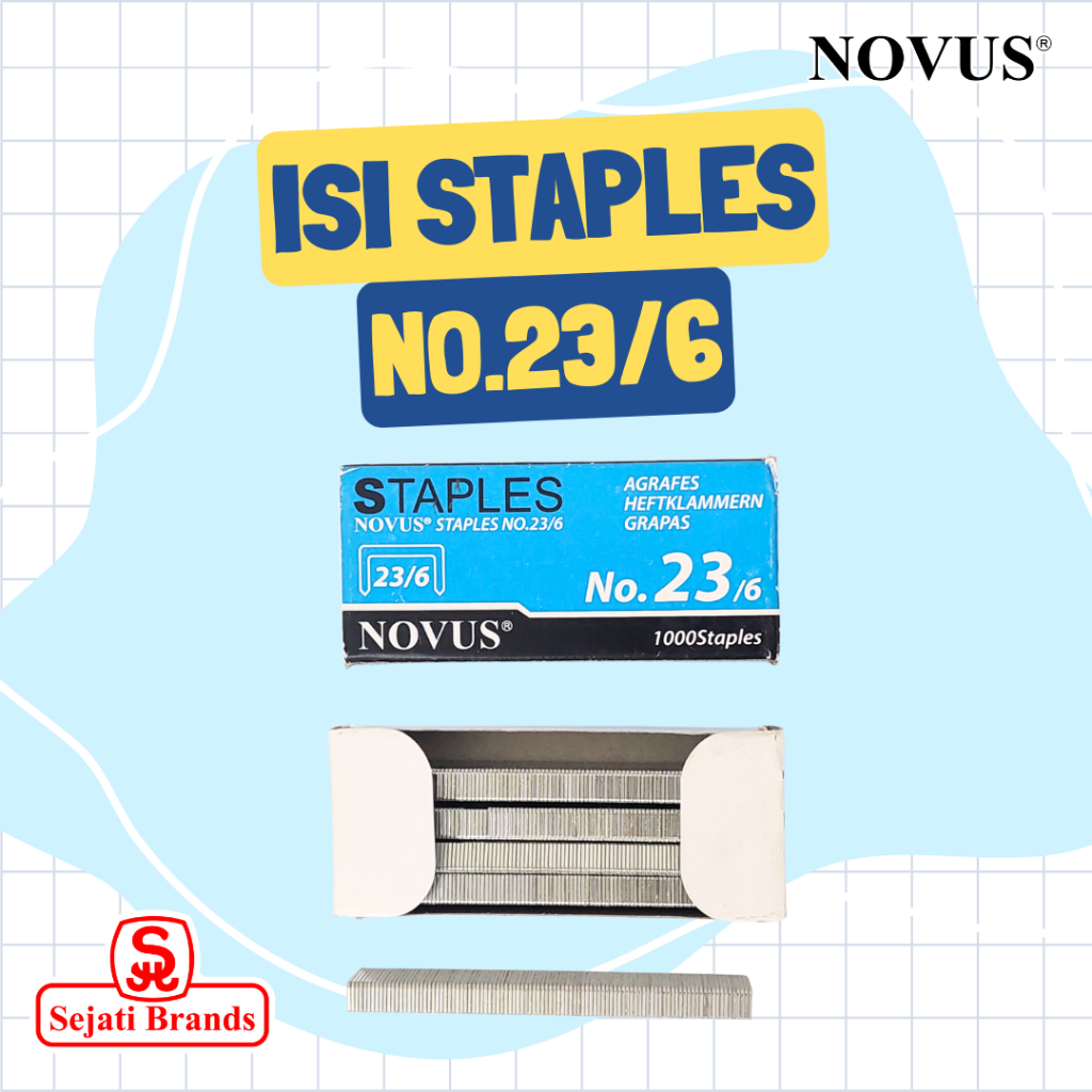 Jual Novus isi stapler Besar 23/6 - Staples 6 mm | Shopee Indonesia