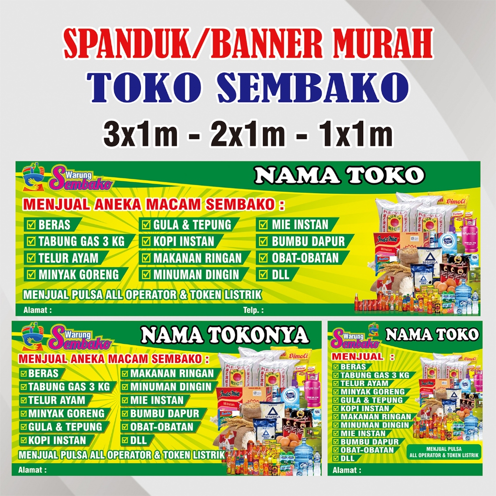 Jual Spanduk Banner Warung Sembako, Toko Sembako | Shopee Indonesia