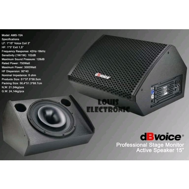 Jual Professional Monitor Aktif Speaker COAXIAL 15 Inch dBvoice AMS-15A ...
