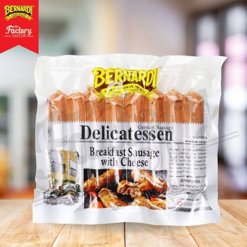 Jual Sosis Bernardi Breakfast sausage with cheese (190g) | Shopee Indonesia