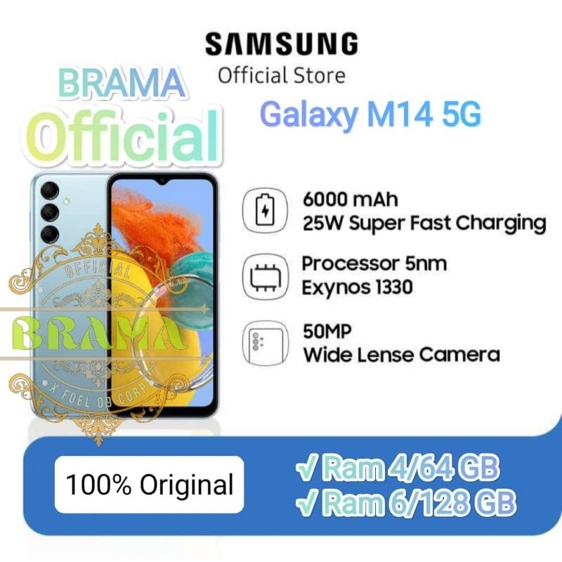 Jual Samsung Galaxy M14 5G 4/64 GB / M14 5G 4/128 GB / M14 5G 6/128 GB ...