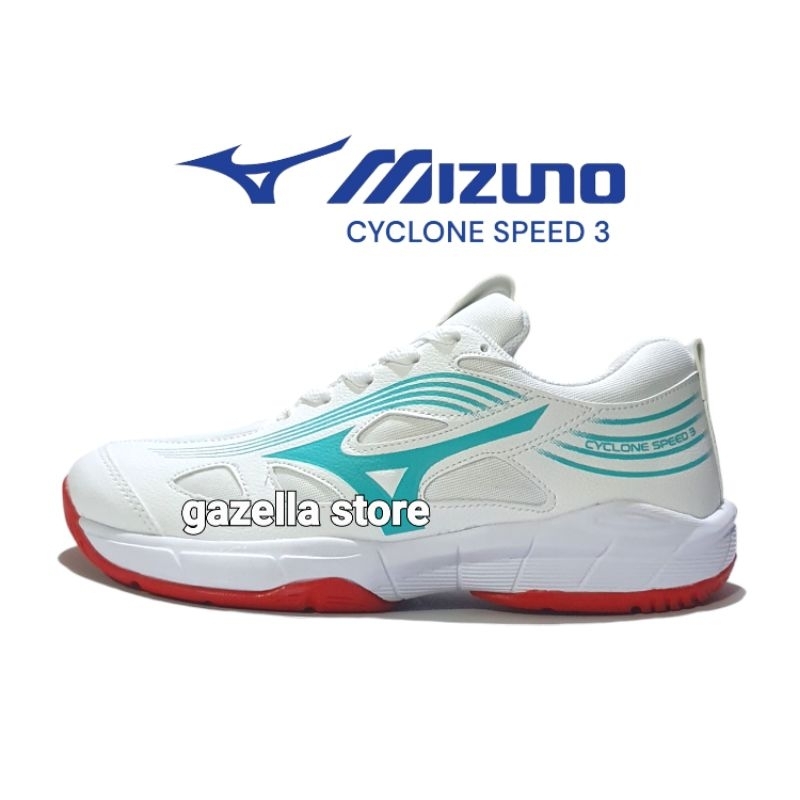 Jual Mizuno Sepatu Volley Cyclone Speed 3 / Sepatu Voli Pria White Sol ...