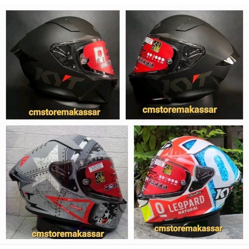 Jual Helm KYT R2R Full Face Solid Motif SNI DOT Double Visor Kacamata ...