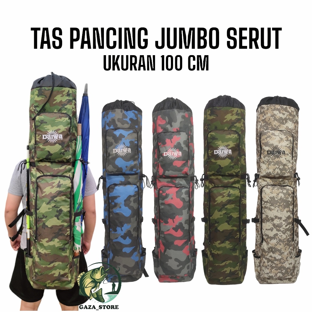Jual Tas Pancing Ransel Jumbo Serut Loreng Ukuran 100 Cm Muat 10-11 ...