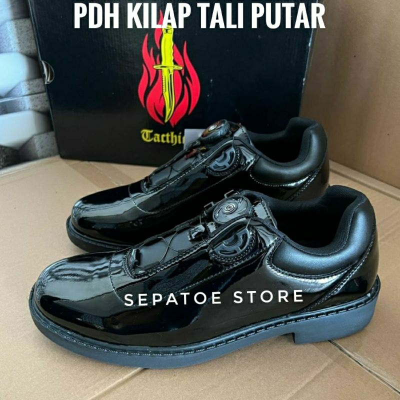 Jual SEPATU PDH TALI PUTAR TACTICAL KULIT ASLI SEPATU PDH TALI PUTAR ...