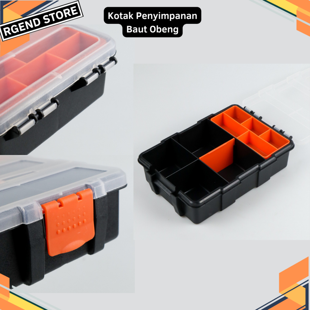 Jual Mini Toolbox Kotak Penyimpanan Baut Obeng Plastik Tempat Komponen ...