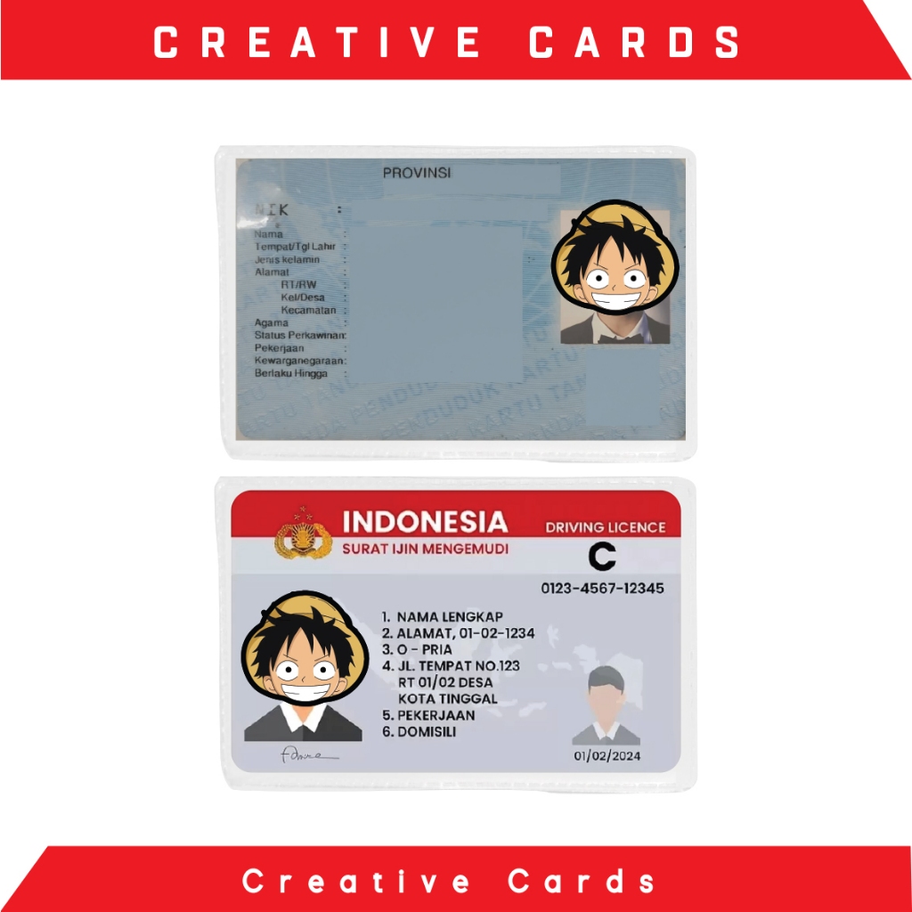 Jual Sampul Pelindung Kartu Anti Gores KTP/SIM Design Unik Karakter ...