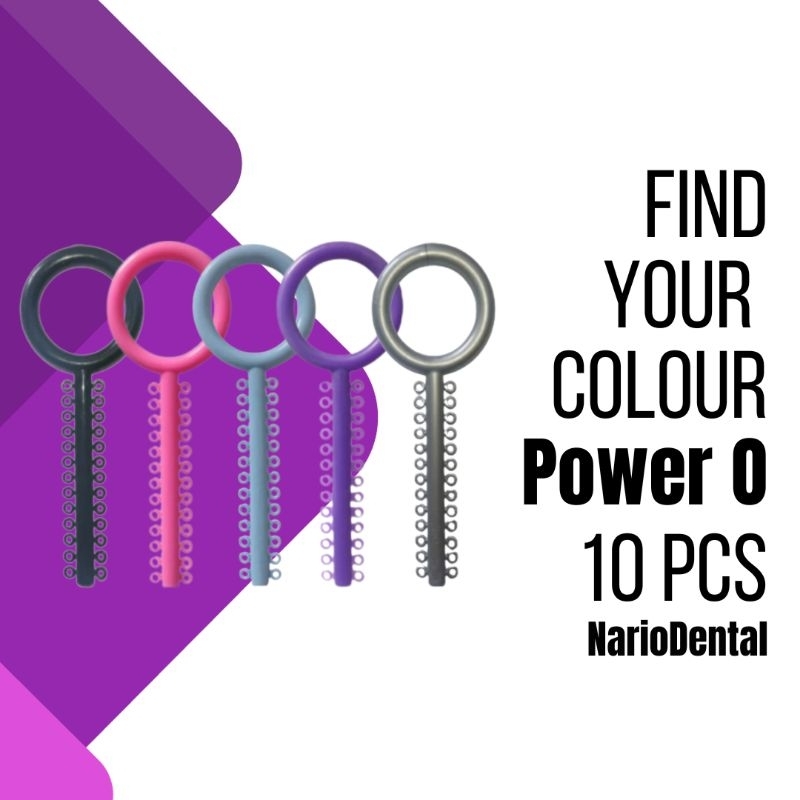 Jual Power O karet behel ligature tie perpack isi 10 pcs ready 30 warna ...