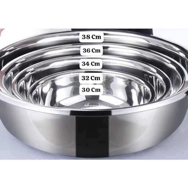 Jual Baskom Stainless Anti Karat Ukuran 30, 32, 34, 36, 38 / Loyang ...