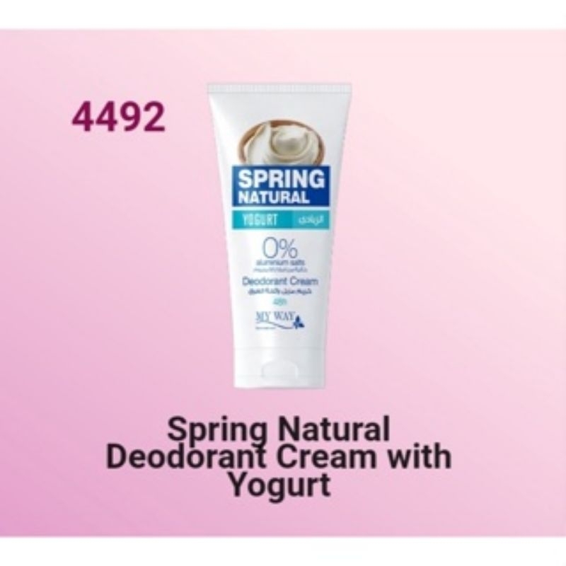 Jual Spring Natural Yogurt Deodorant Cream My Way tahan hingga 48 Jam ...