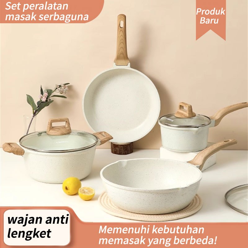 Jual Granit Putih Antilengket Peralatan Masak Dapur Wajan Rumah Tangga ...