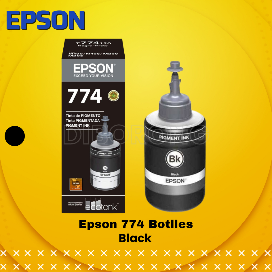 Jual Tinta Epson 774 (T774120) Black Original Pigmen | Shopee Indonesia