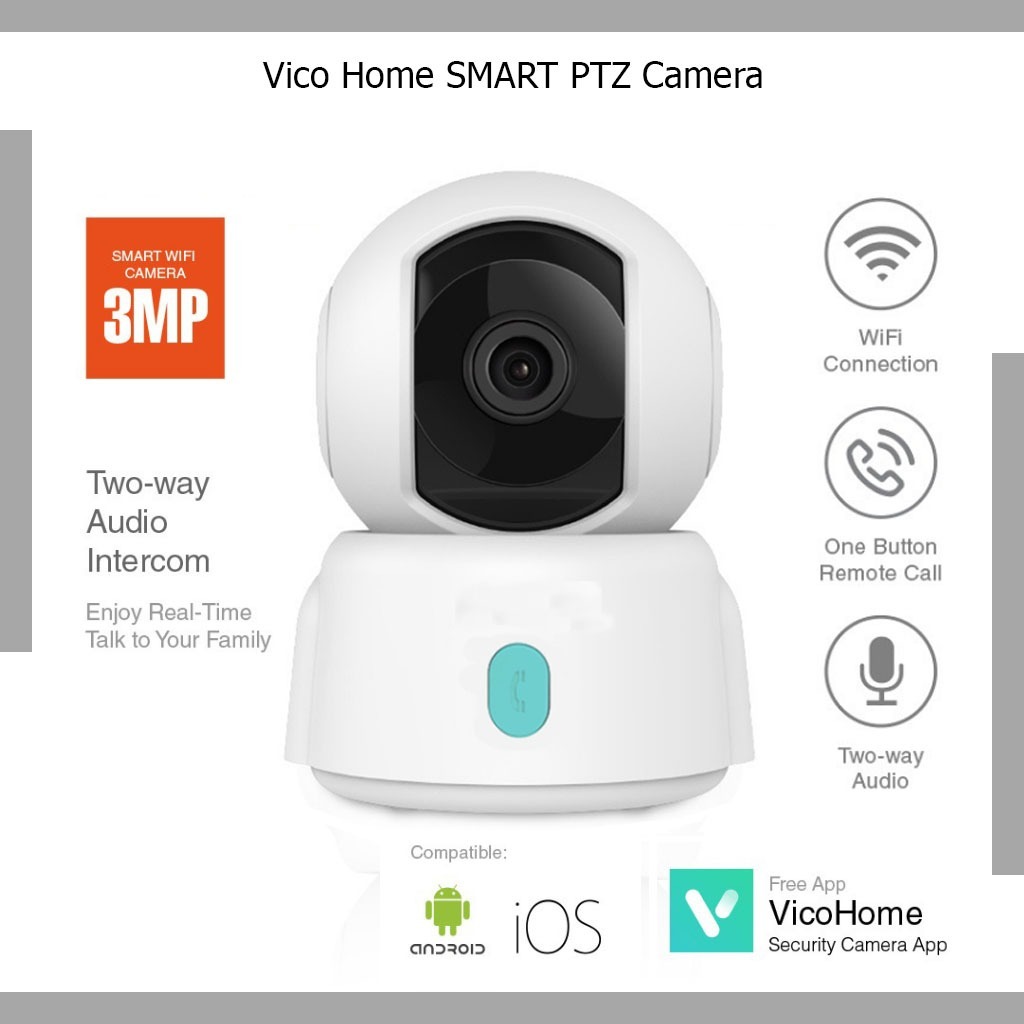 Jual SMART CCTV WIFI PTZ 3MP INDOOR - GWIP 2000 (VICO HOME) | Shopee ...