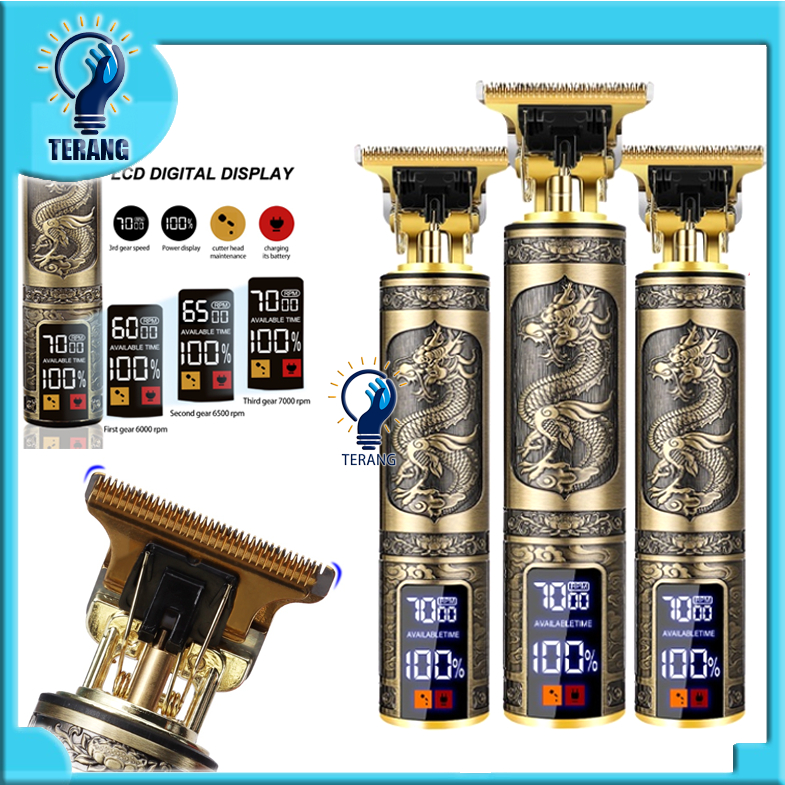 Jual Alat cukur rambut elektrik Hair Clipper Cordless Rechargeable Hair Trimmer t9 | Shopee ...