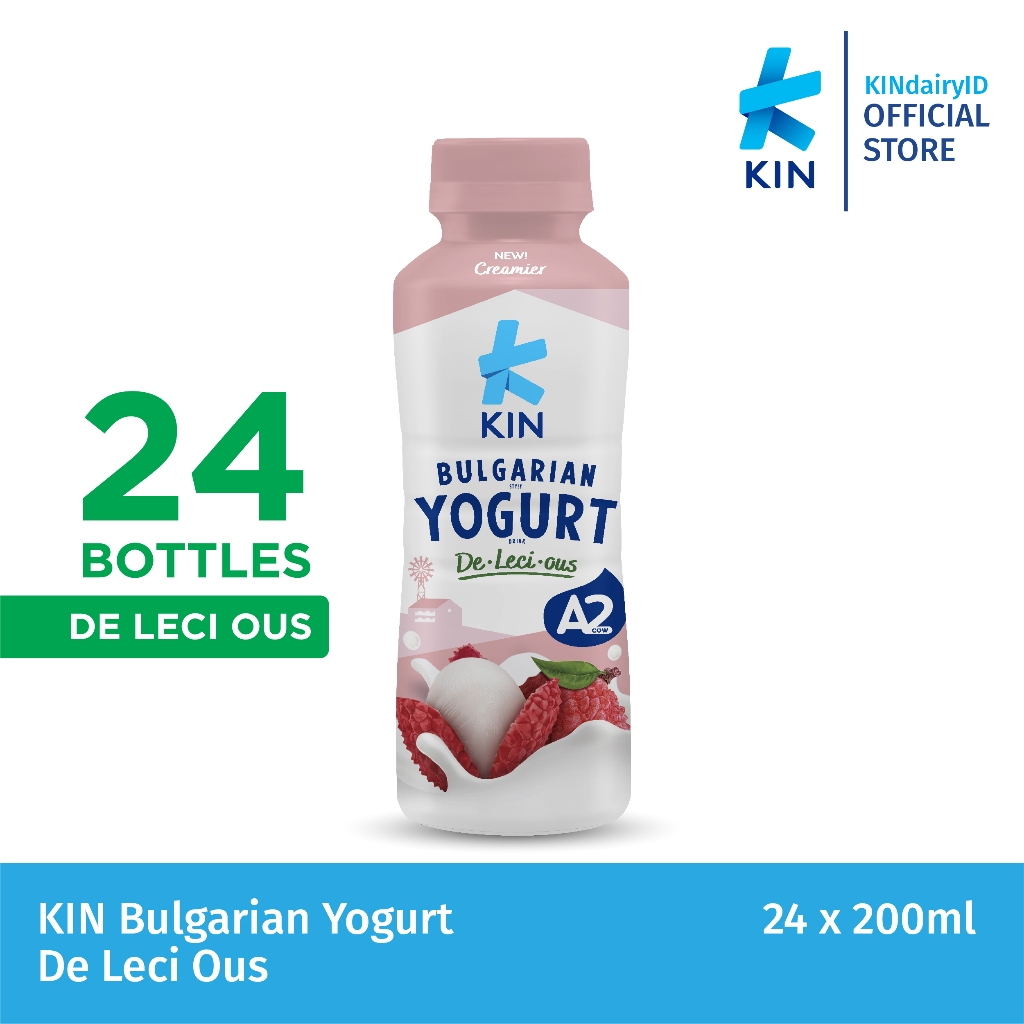 Jual KIN Bulgarian Yogurt Lychee 24x200ml | Shopee Indonesia