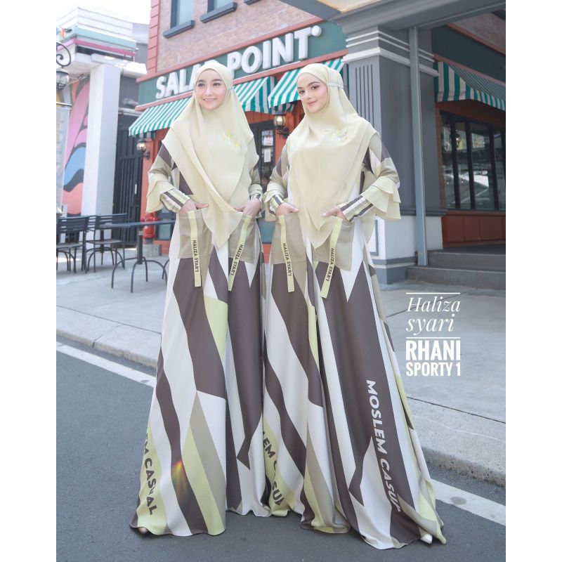 Jual SET GAMIS HALIZA SYAR'I RHANI SPORTY HITAM OLIVE YELLOW PURPLE ...