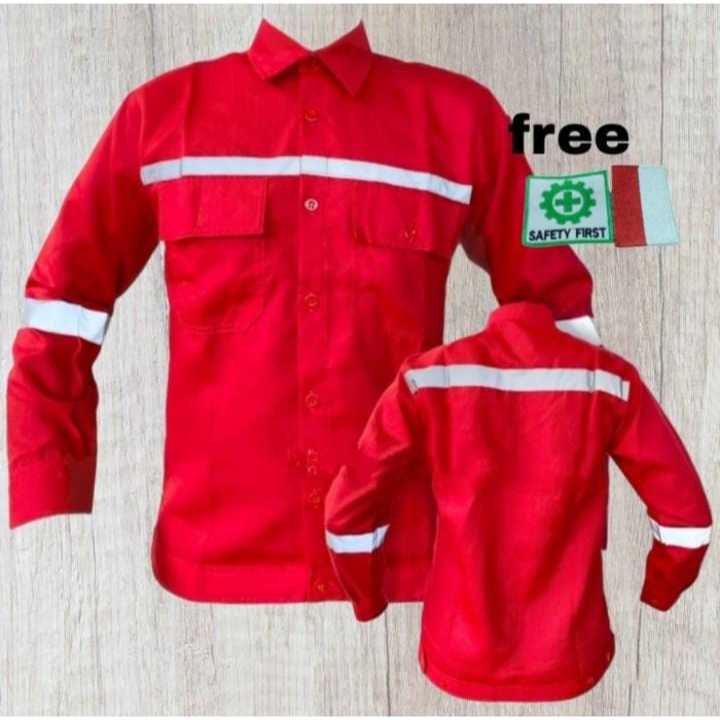 Jual Wearpack Safety Atasan polos/Kemeja Safety/Baju Kerja Lapangan/Apd ...