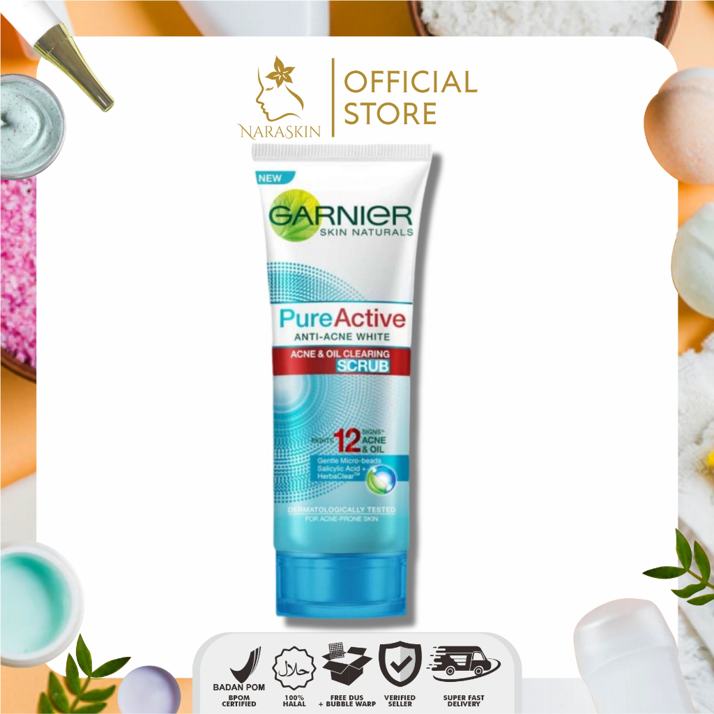 Jual Garnier Pure Active Anti-Acne Scrub Facial Cleanser - 100 ml ...