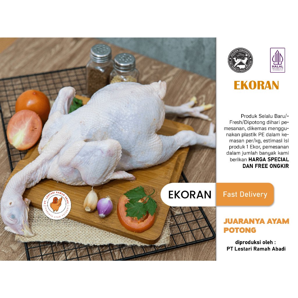 Jual Ayam Besar Utuh Ekoran 1.3 kg | Shopee Indonesia