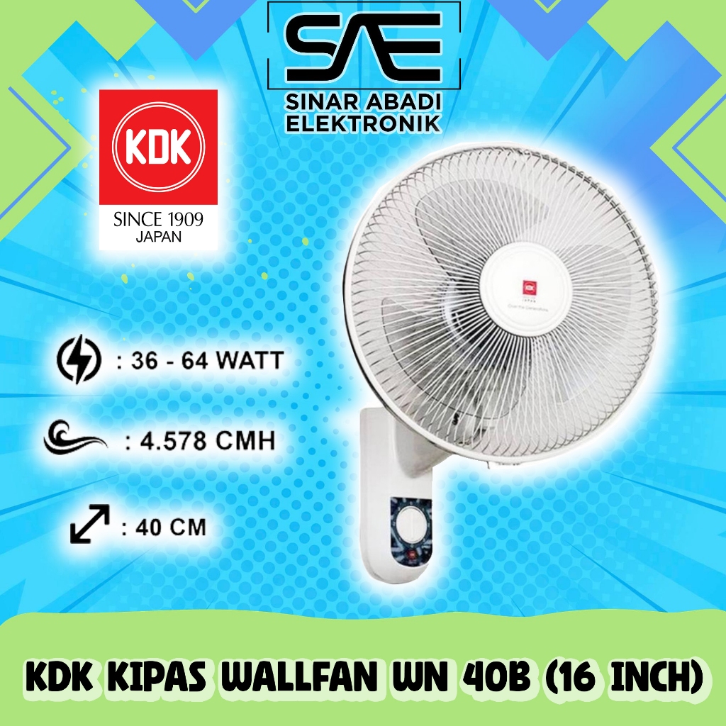 Jual [COD] WALL FAN KDK / KIPAS ANGIN WN 40B / WN40B (16 INCH) GARANSI ...