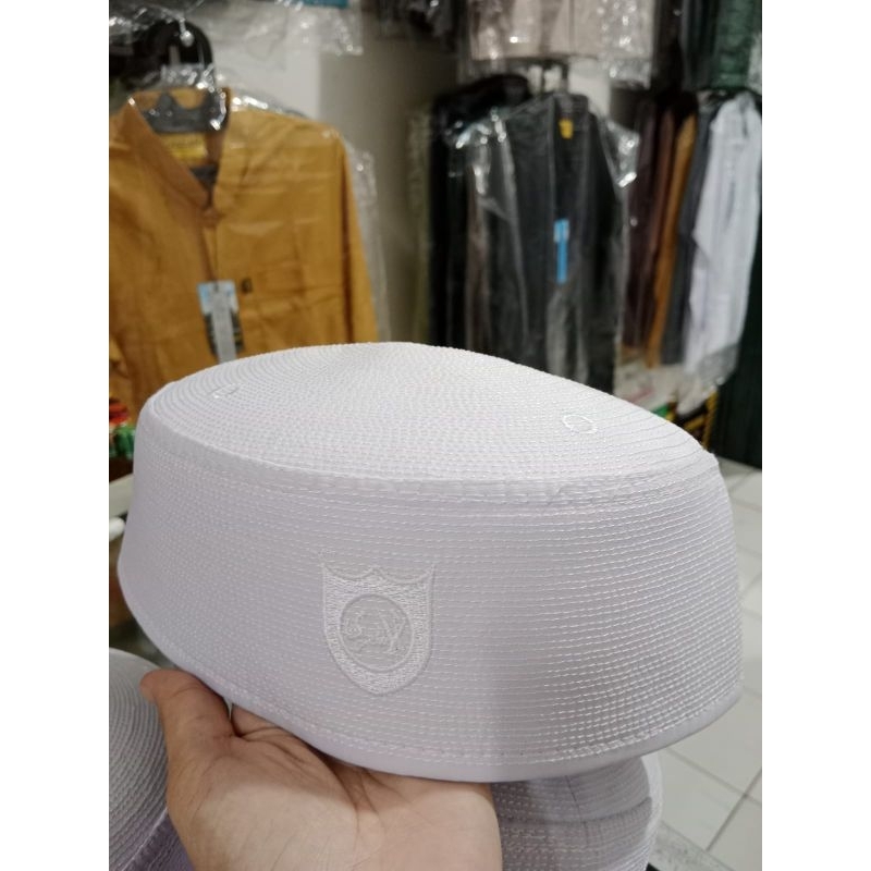Jual Peci Malaysia | Peci Putih Logo | Shopee Indonesia