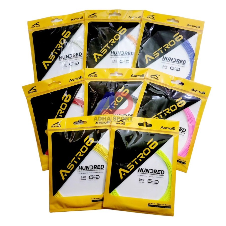 Jual Hundred Astro 6 0.66mm Senar Raket String Badminton Raket ...