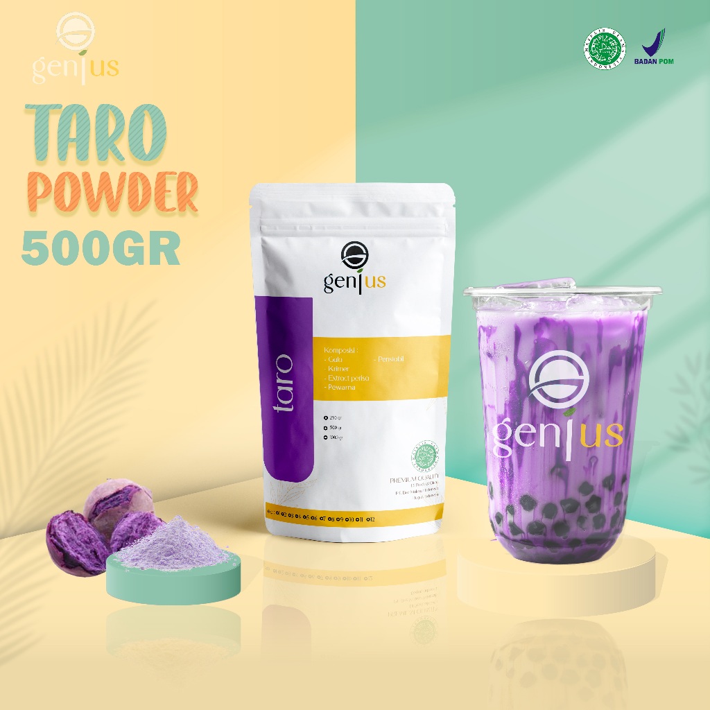 Jual BUBUK MINUMAN PREMIUM 500 GR TARO ES BOBA DRINK RASA BUAH TARO ...