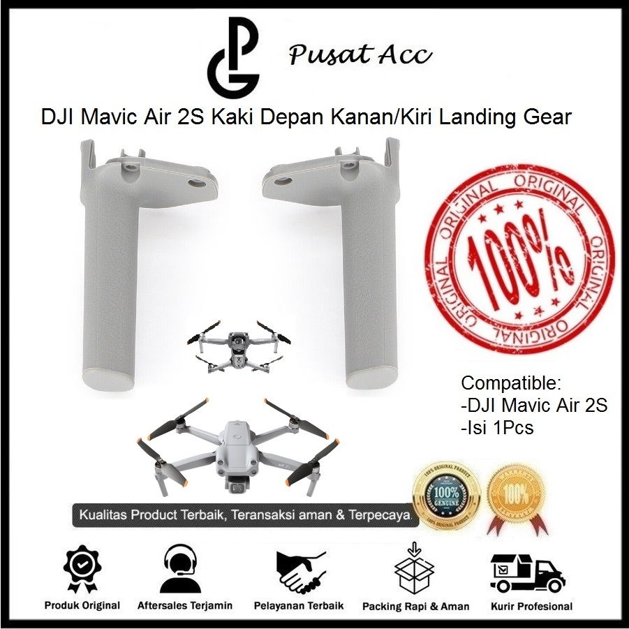 Jual DJI Mavic Air 2S Kaki Depan Kanan/Kiri Landing Gear Skids Original for Air 2s Landing Gear ...