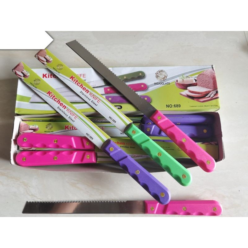 Jual Pisau Roti 2 in 1 Pisau Dapur Bergerigi Double Sided Blade UM ...